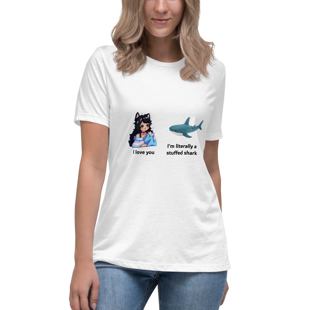 Cute "i'm Literally a Stuffed Shark" Graphic Tee for Femboys, Trans ...