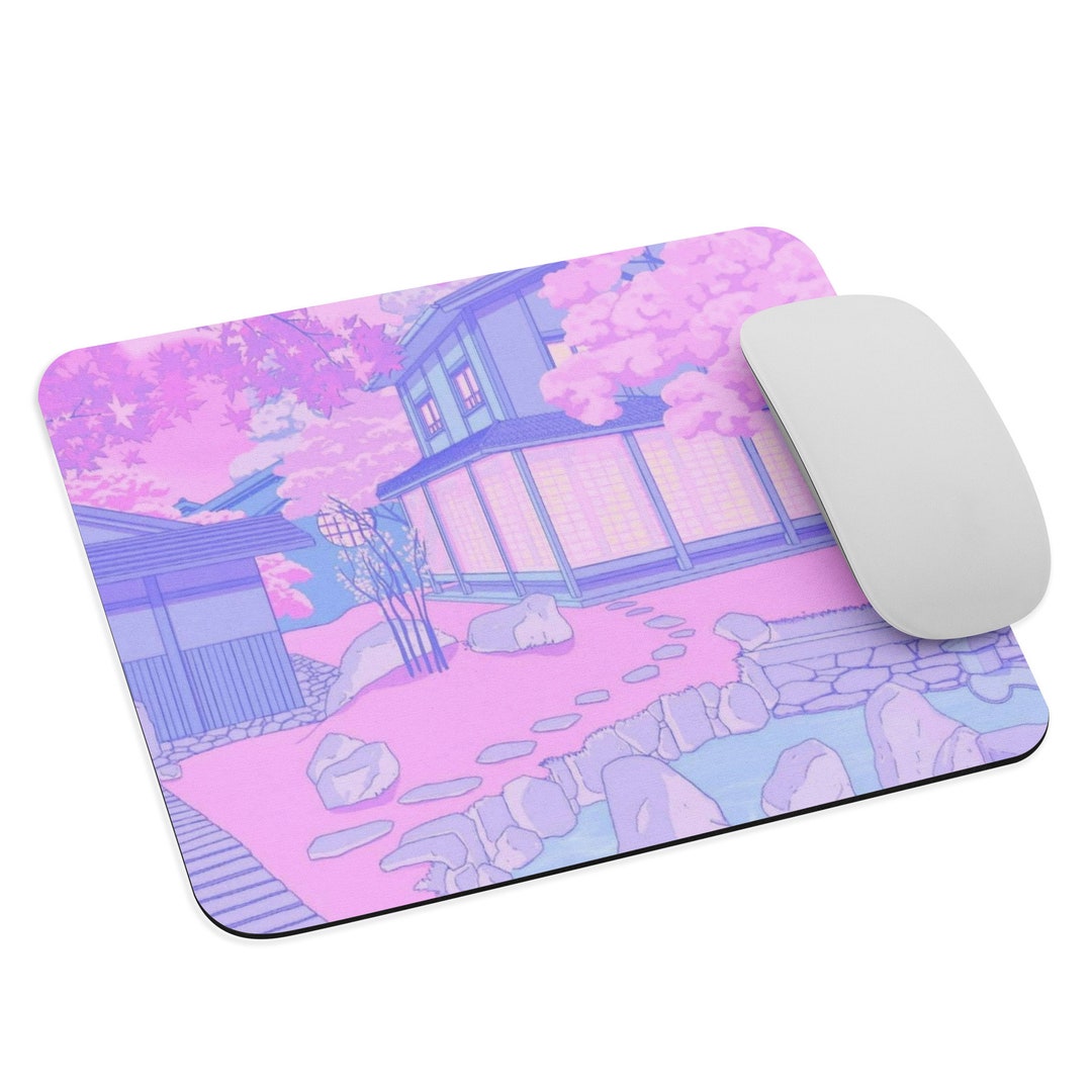 Japanese Pastel Aesthetic Mouse Pad, Kawaii Mousepad for Gamers ...