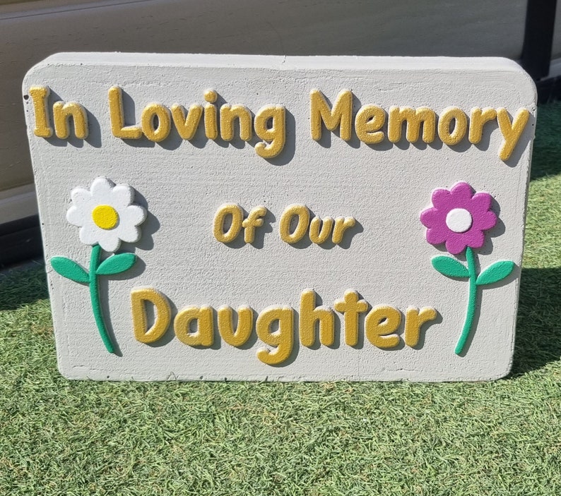 Custom Concrete Grave Memorial Plaque - Etsy