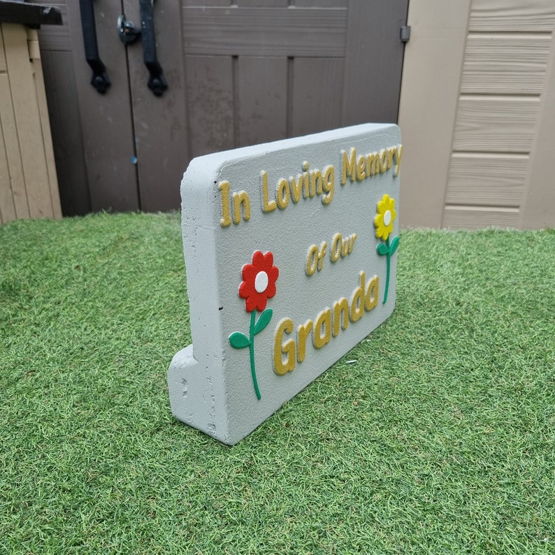 Custom Concrete Grave Memorial Plaque - Etsy