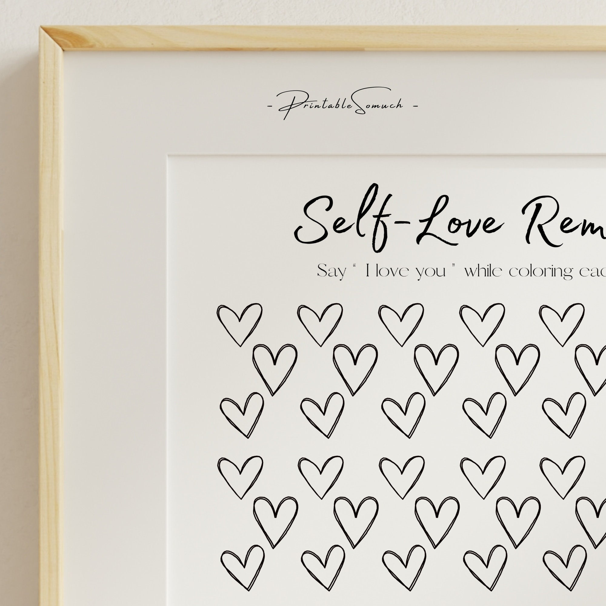 Self Love Coloring Page, Hearts Coloring Pages, Self Love Journal Page ...