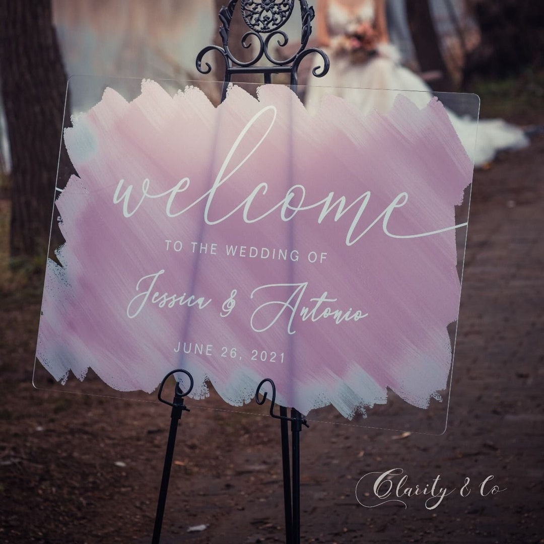 Welcome Acrylic Sign, Personalized Welcome to Our Baby Shower/wedding ...