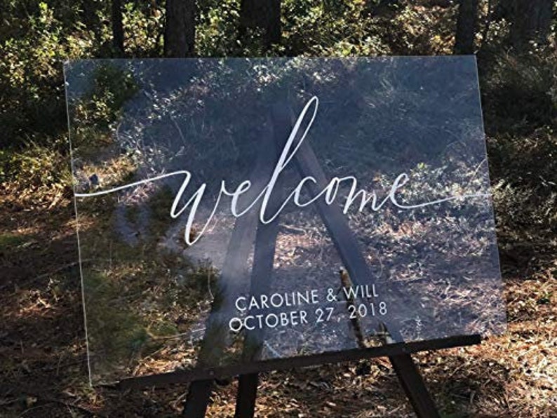 Welcome Acrylic Sign, Personalized Welcome to Our Baby Shower/wedding ...