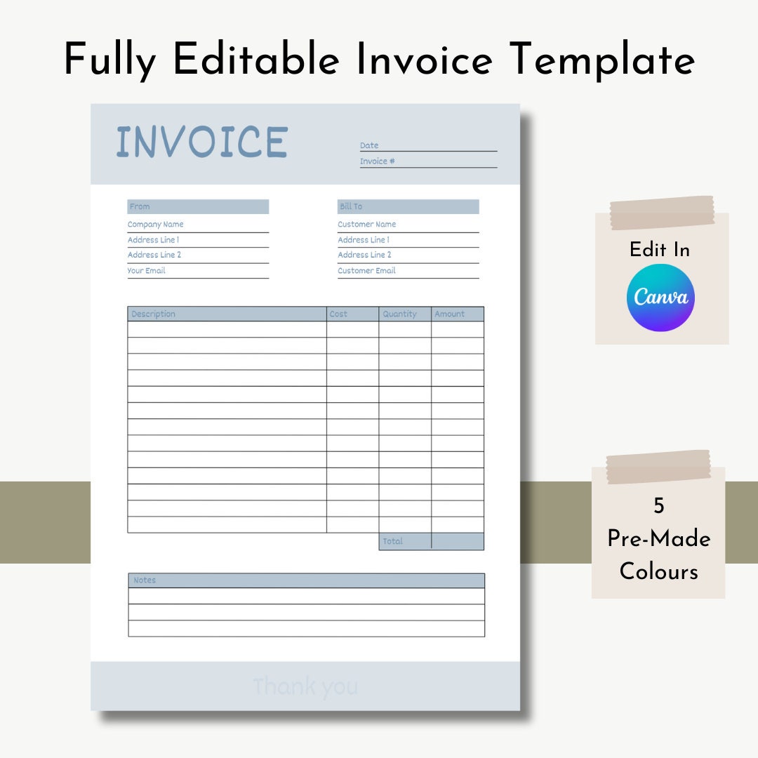 Plantilla de factura, formulario de pedido para pequeñas empresas ...