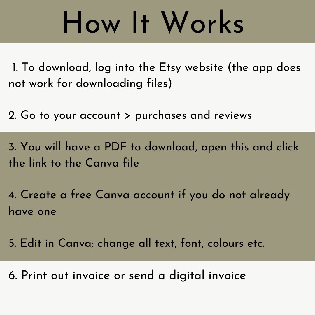 Invoice Template Editable, Small Business Order Form, Modern Invoice ...