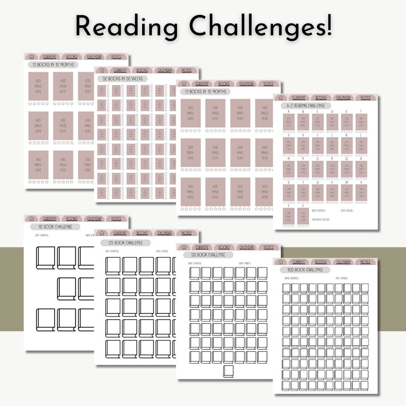Digital Reading Planner for Goodnotes, Hyperlinked Book Tracker Digital ...