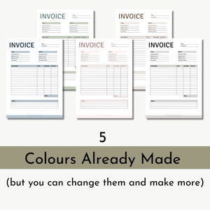 Invoice Template Editable, Small Business Order Form, Modern Invoice ...
