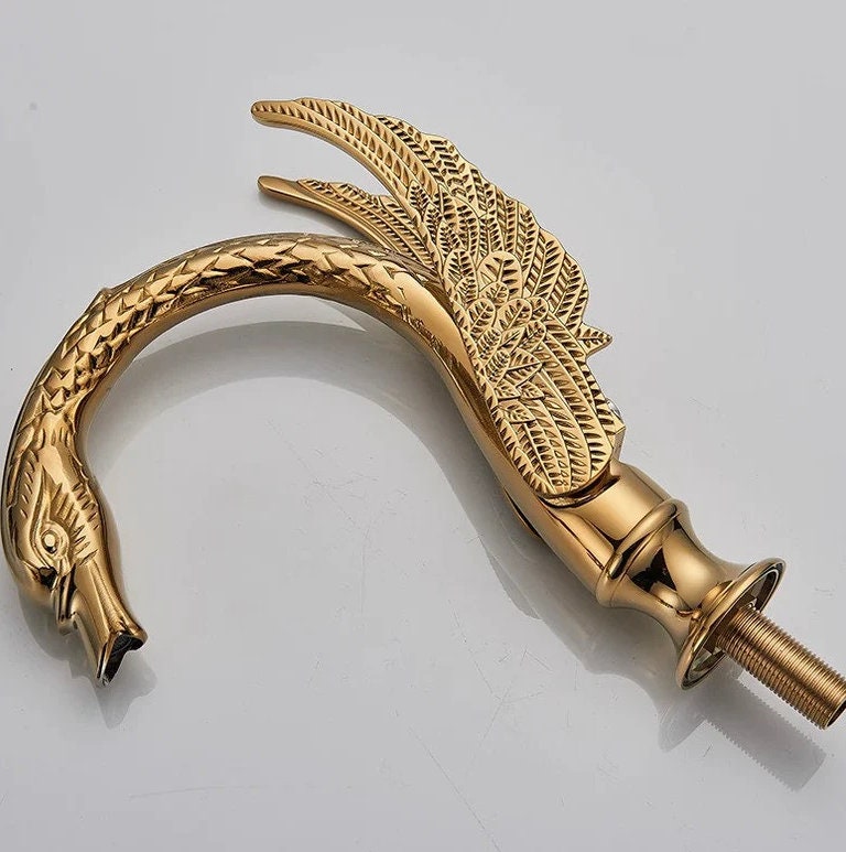 Gold Swan Brass Faucet , Bathroom Basin Tap , Bathroom Sink Faucet ...