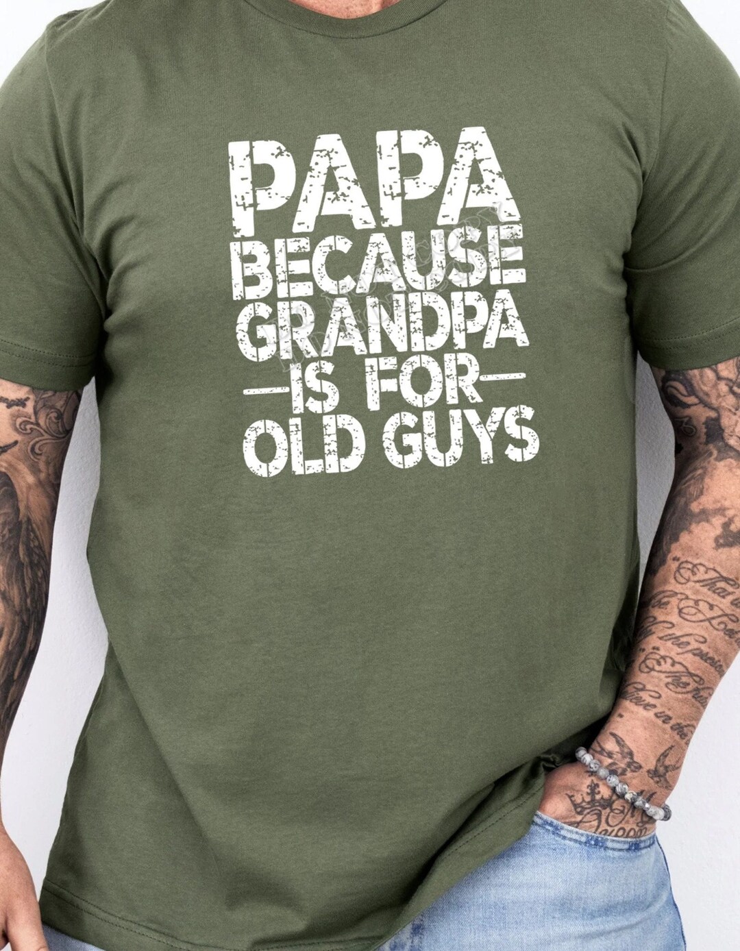 Papa, Grandpa is for Old People, Dad, Graphic Tee, Father's Day, Gift ...