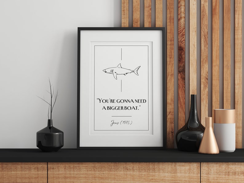 Jaws Quote Poster - Digital Download Print / Home Decor / Movie Quote ...