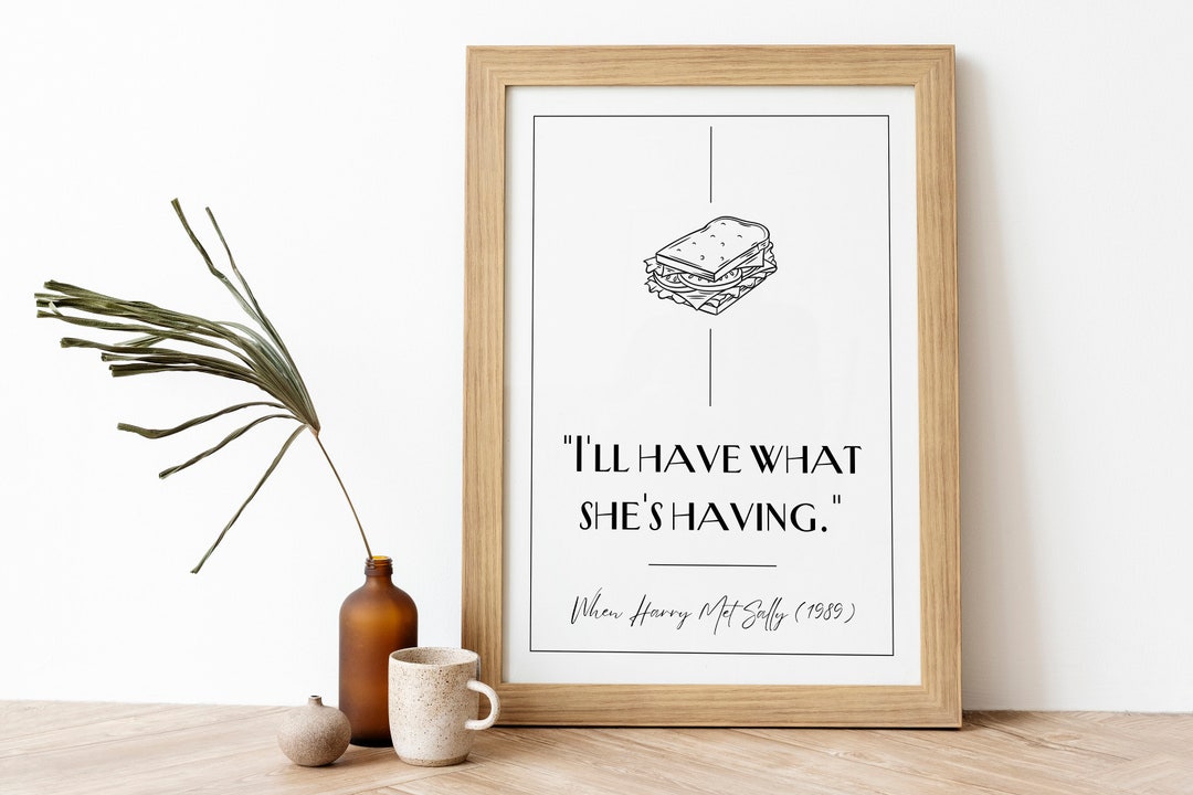 When Harry Met Sally Quote Poster - Digital Download Print / Home Decor ...
