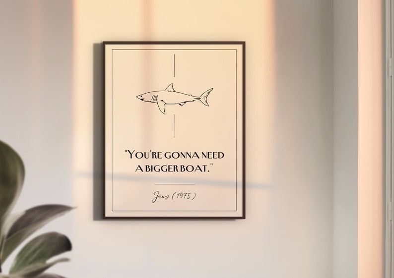 Jaws Quote Poster - Digital Download Print / Home Decor / Movie Quote ...