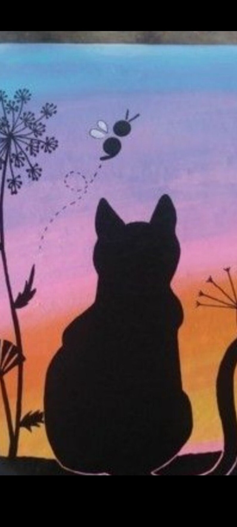 Cat in the Sunset - Etsy