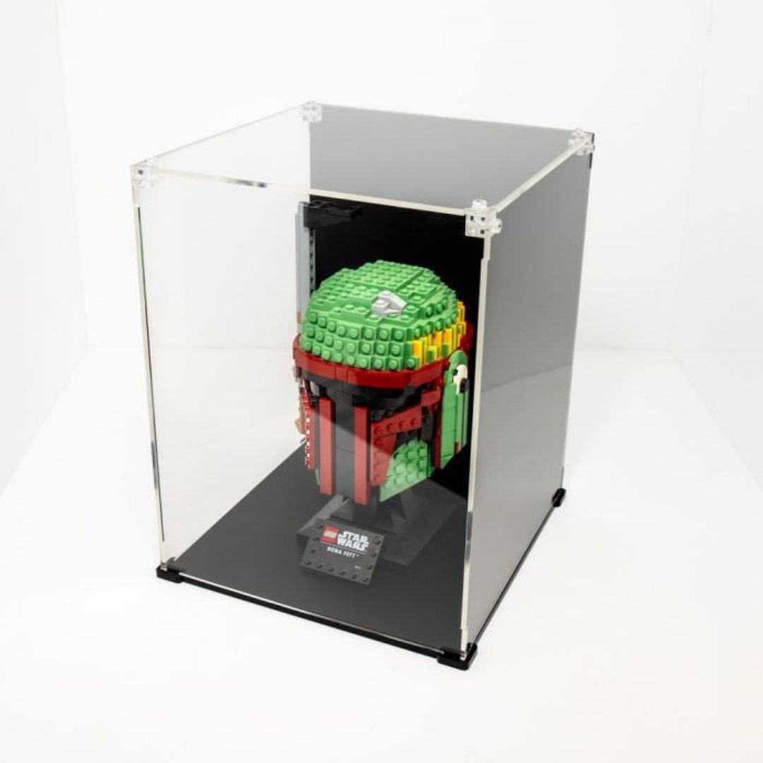 Acrylic Display Case for Lego Helmet Collectibles, Flat Pack Clear Dust ...