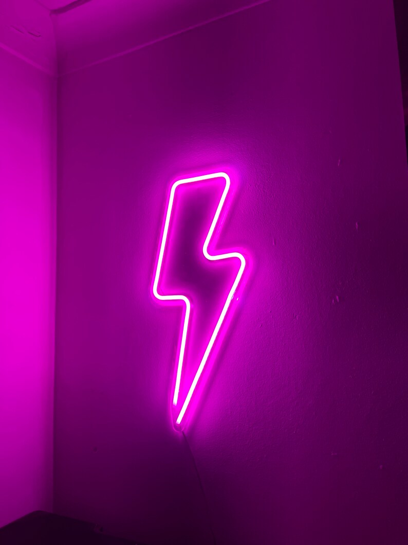 Lightning Bolt LED Neon Sign LED Neon Light Signs for Parties and ...