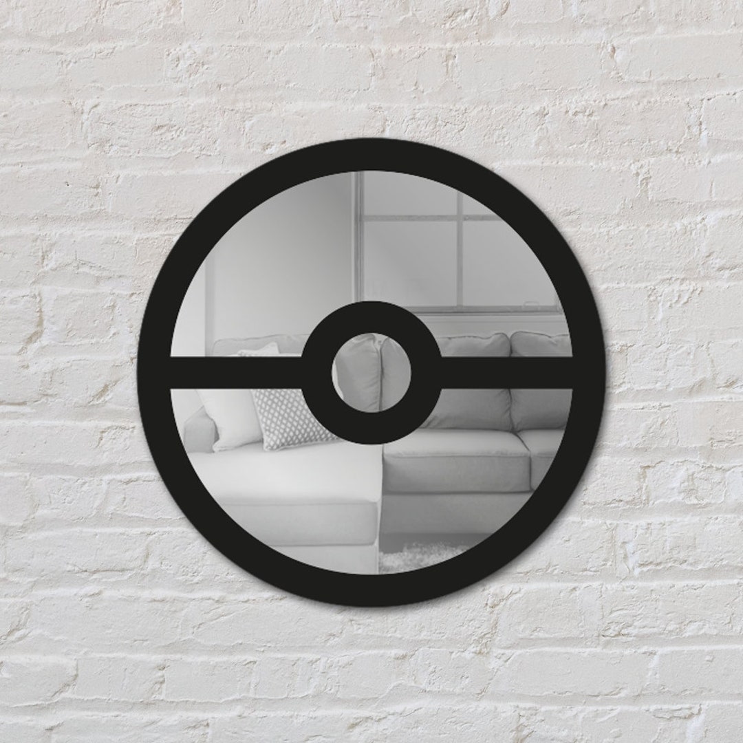 Pokeball Mirror Pokemon Custom Sign Selfie Mirrors Wall - Etsy UK