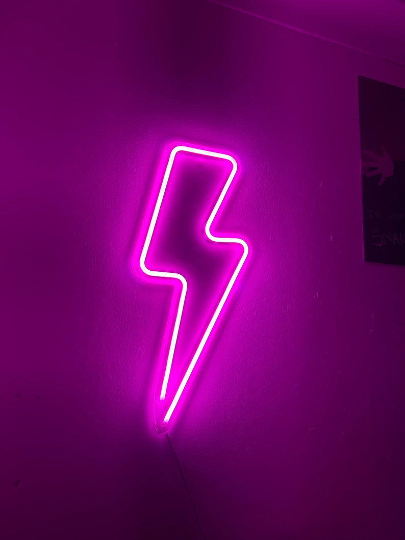Lightning Bolt LED Neon Sign LED Neon Light Signs for Parties and ...