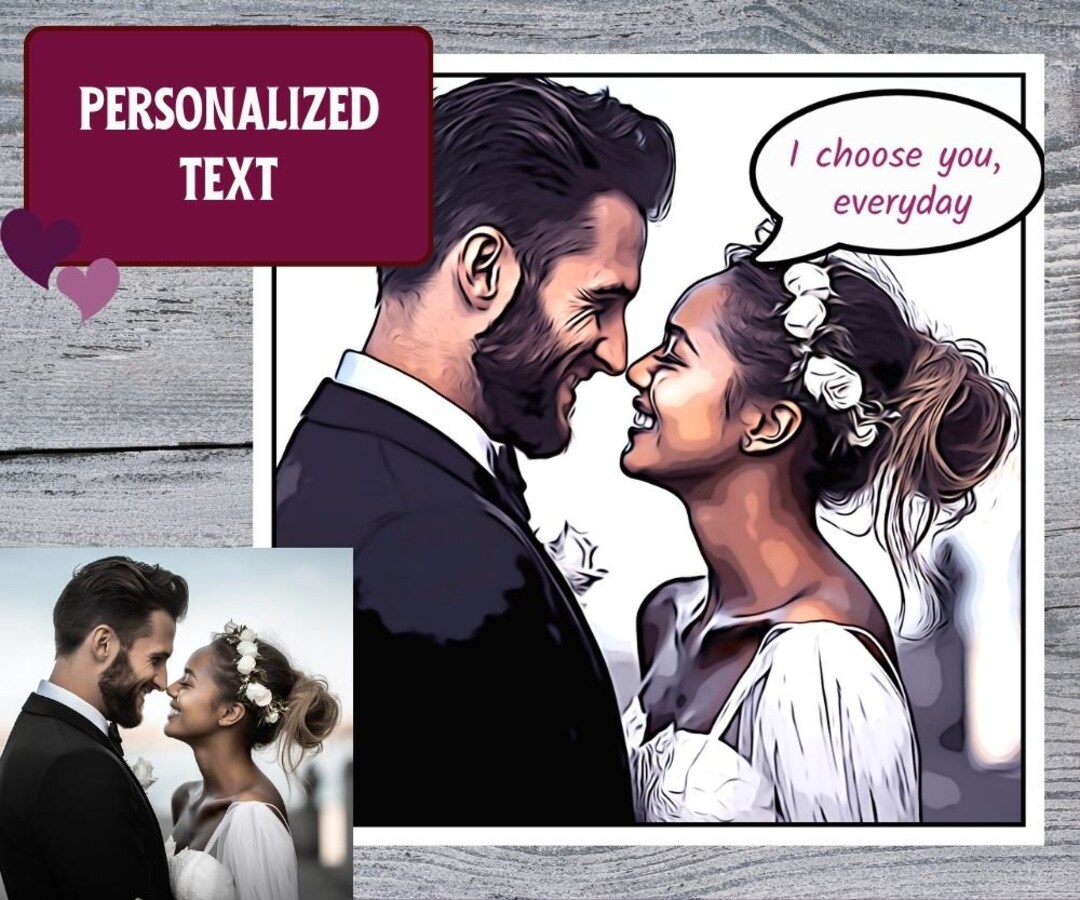 Cartoon From Photo, Personalised Cartoon Portrait, Custom Couple ...