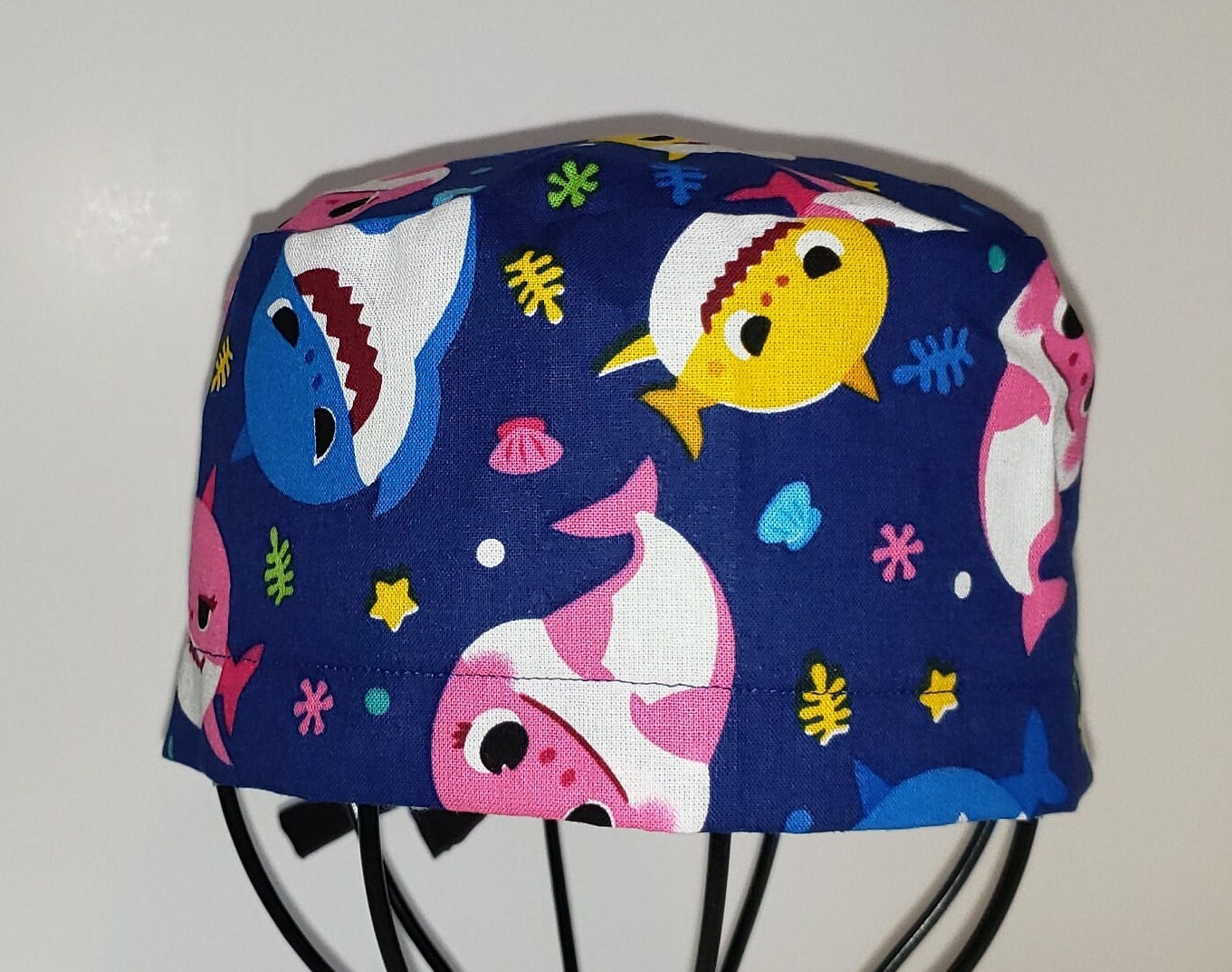 Cartoon Shark Scrub Cap - Etsy