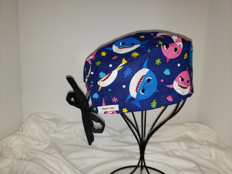 Cartoon Shark Scrub Cap - Etsy