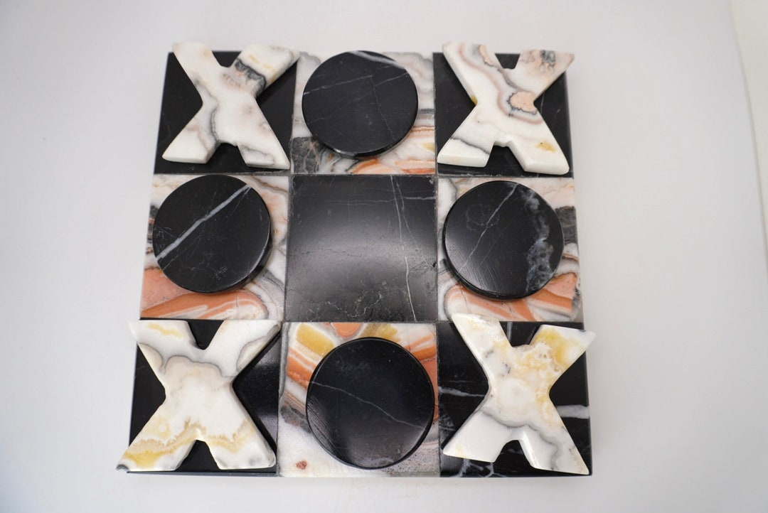 Calcite and Marble Tic Tac Toe Board - Etsy