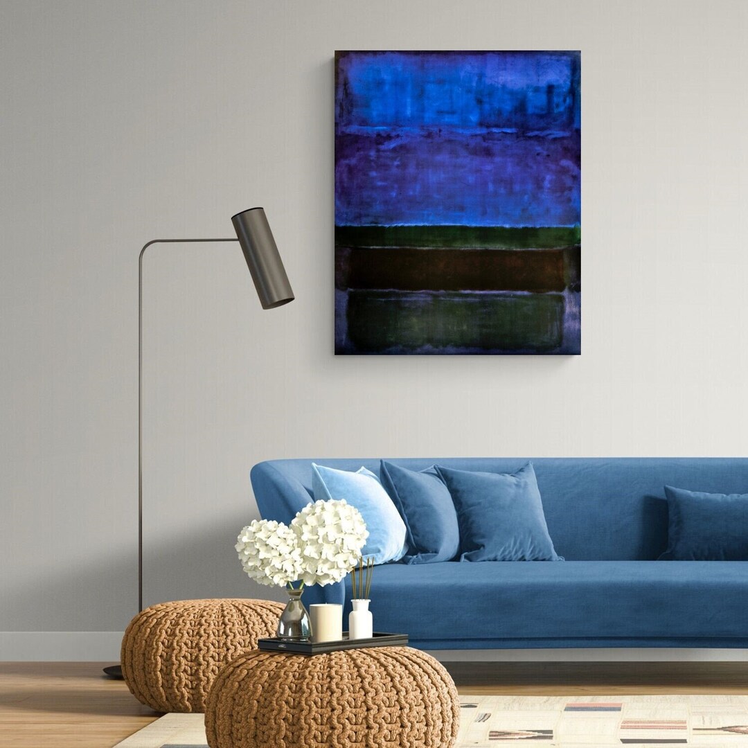 Mark Rothko Blue Green Brown Modern Famous Paintings Print on Canvas ...