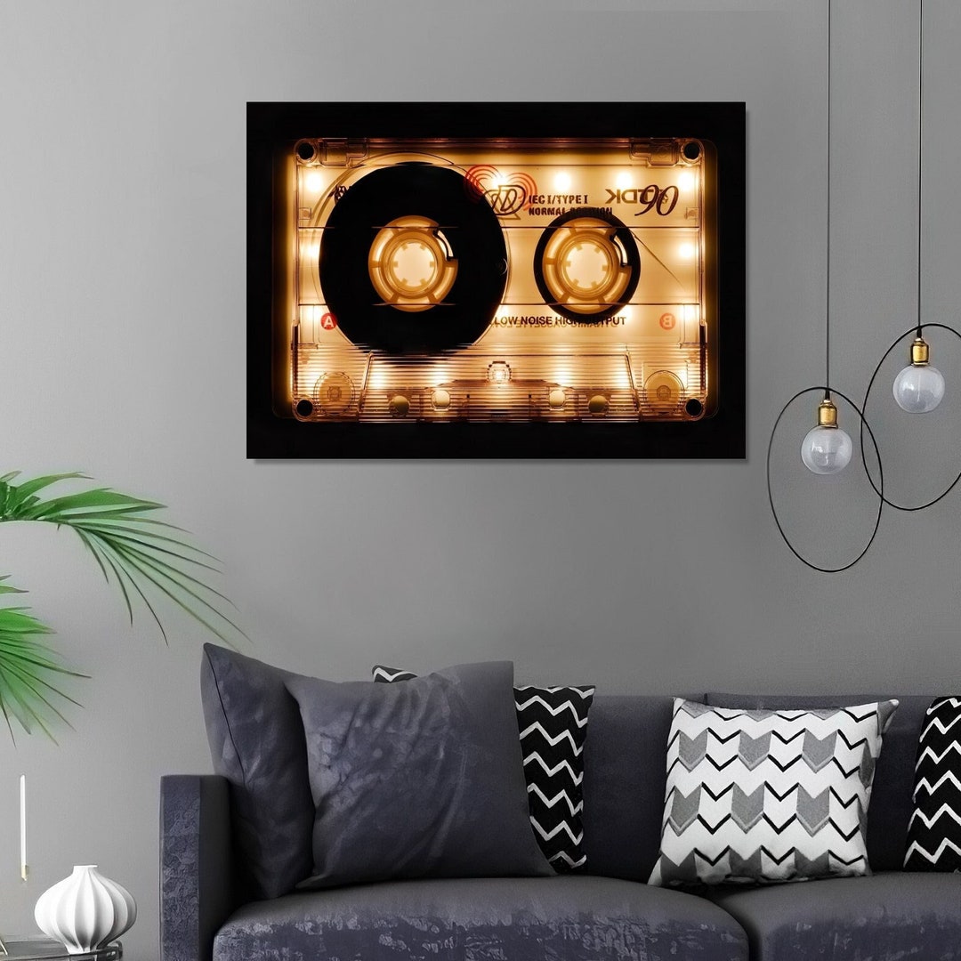 Shining Audio Cassette, Retro Music Poster Wall Art,cassette Canvas ...
