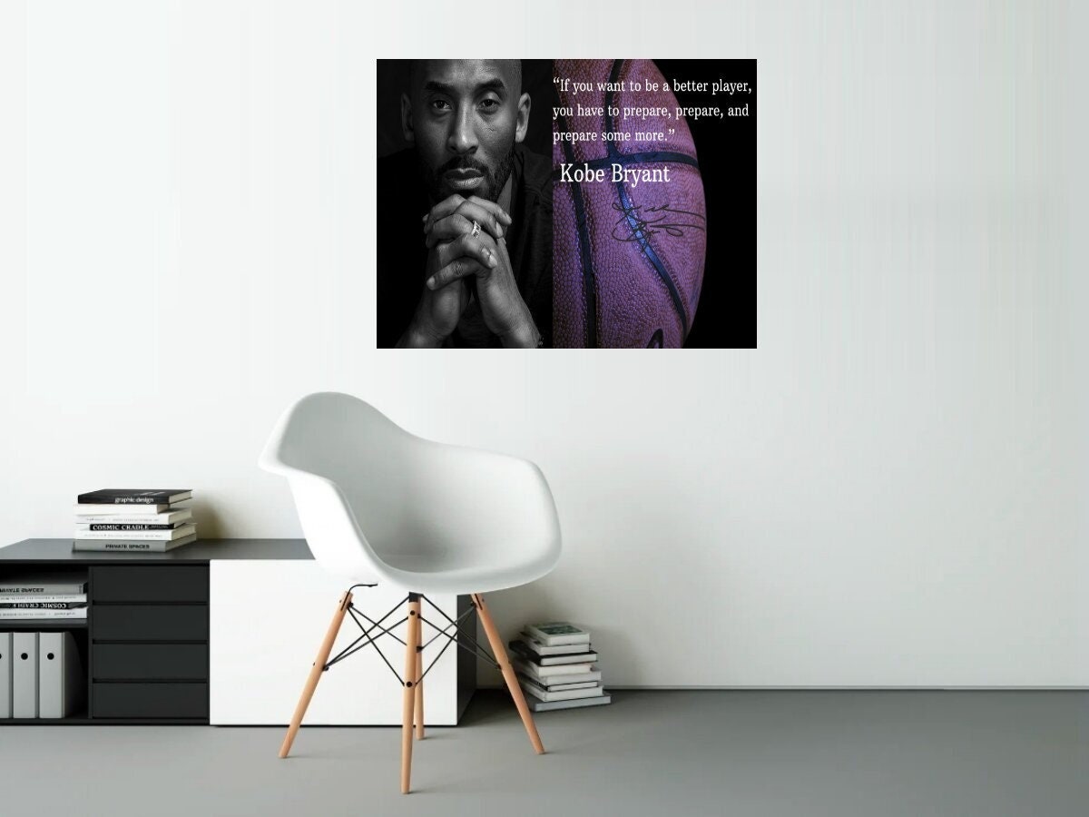 Kobe Bryant Motivation Wall Art,basketball Poster Canvas Kobe Bryant ...