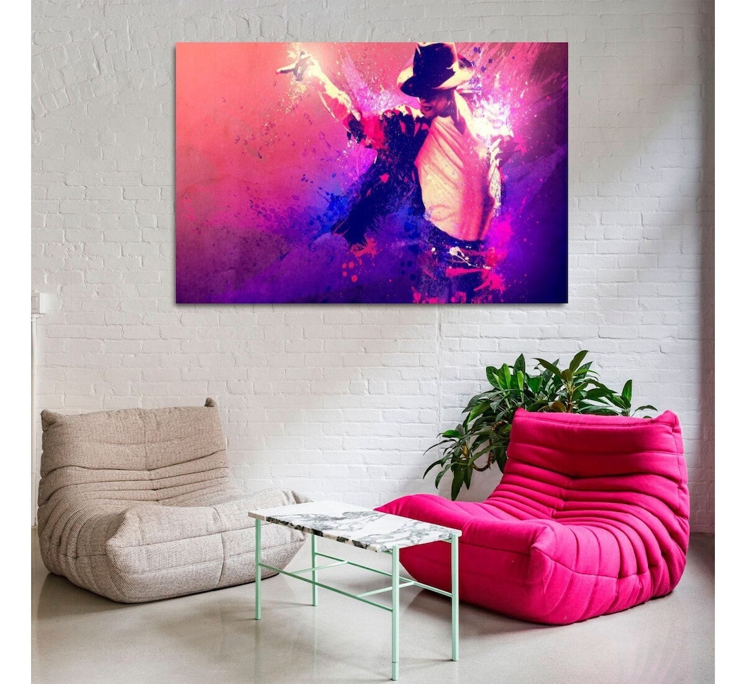 Michael Jackson Canvas Wall Art, Michael Jakcson Illustration Wall Art ...