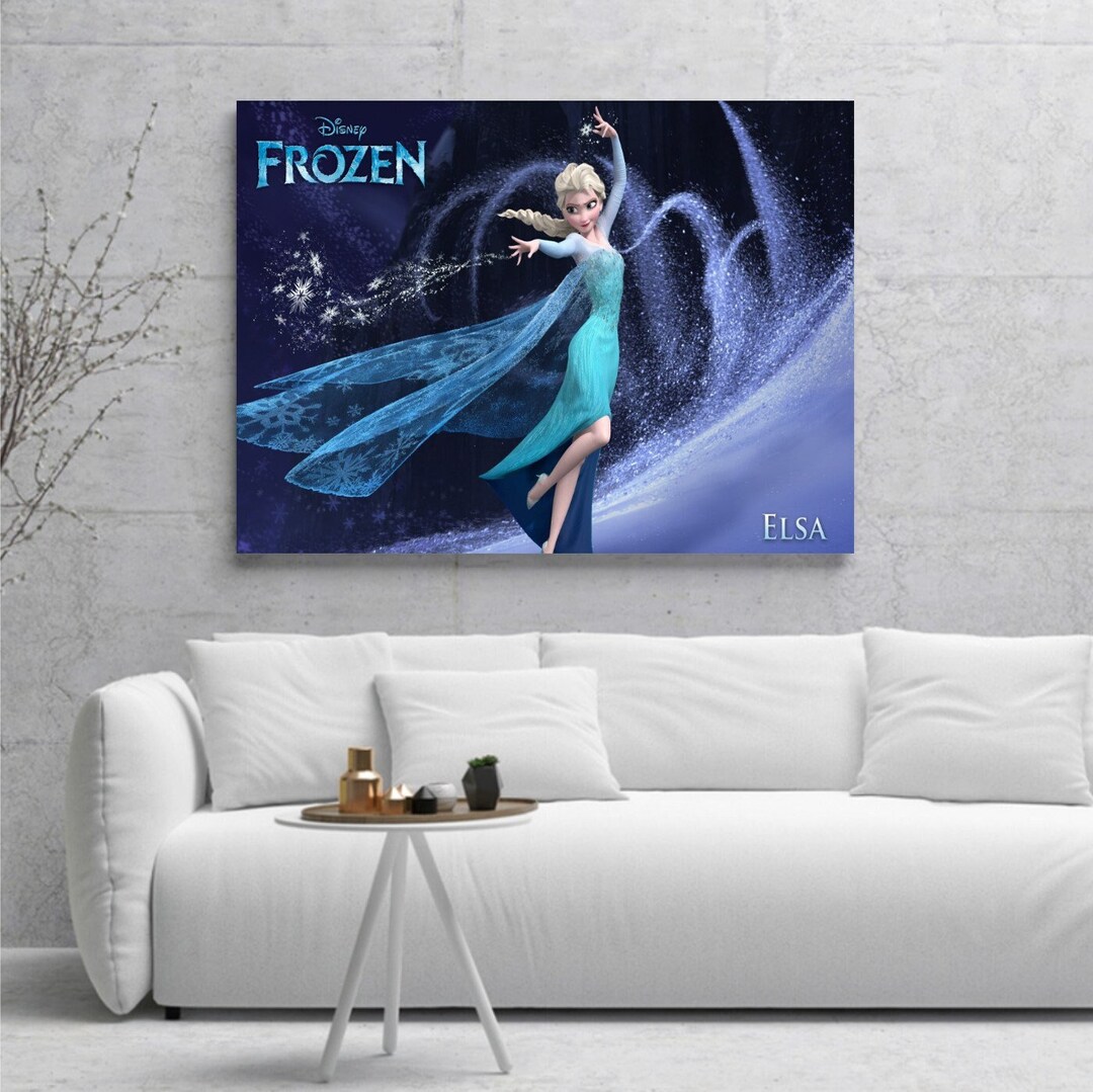 Princess Elsa Frozen Canvas Elsa Poster Snow Queen Disney - Etsy