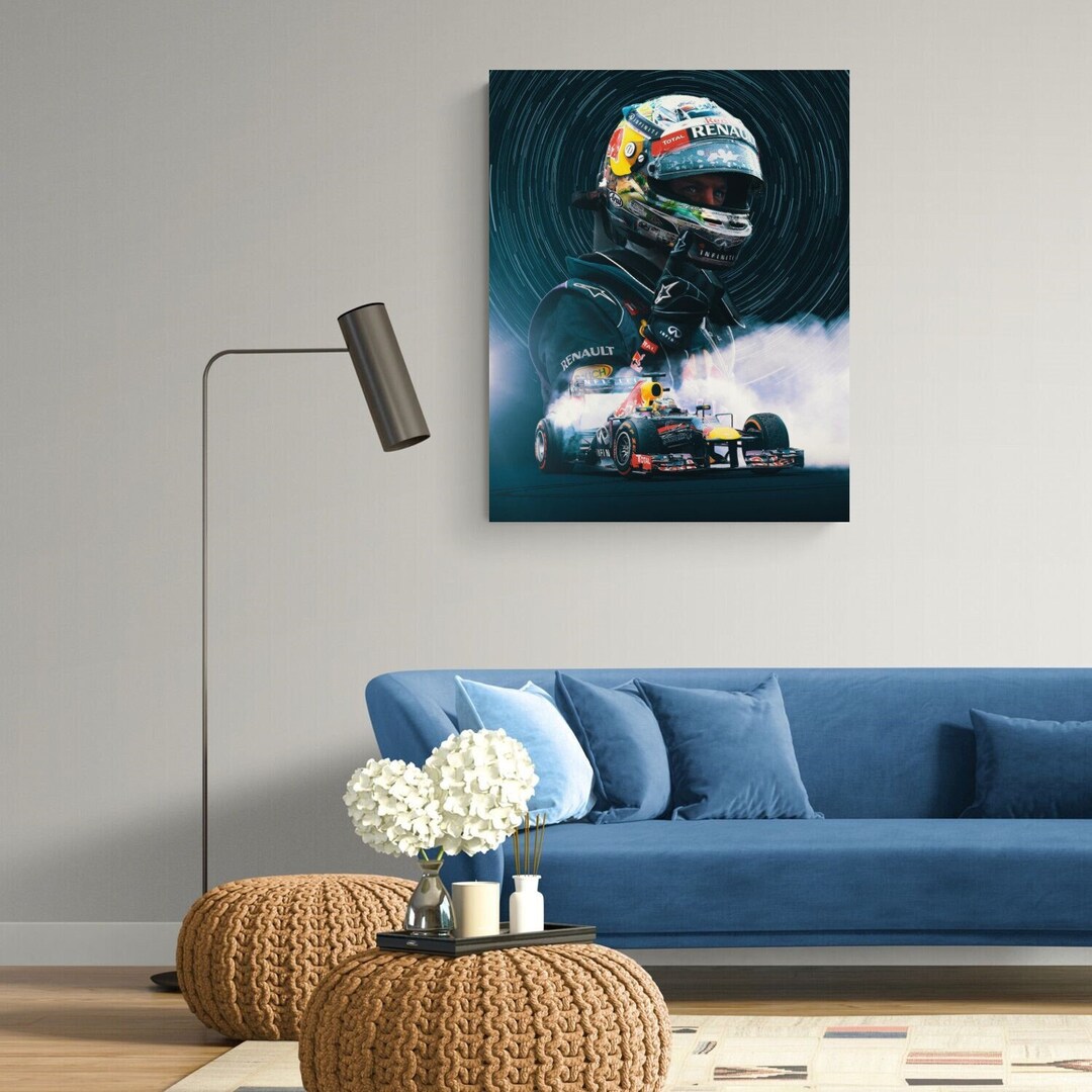 Sebastian Vettel Poster,f1 Champion Formula One Legend Vettel Canvas ...