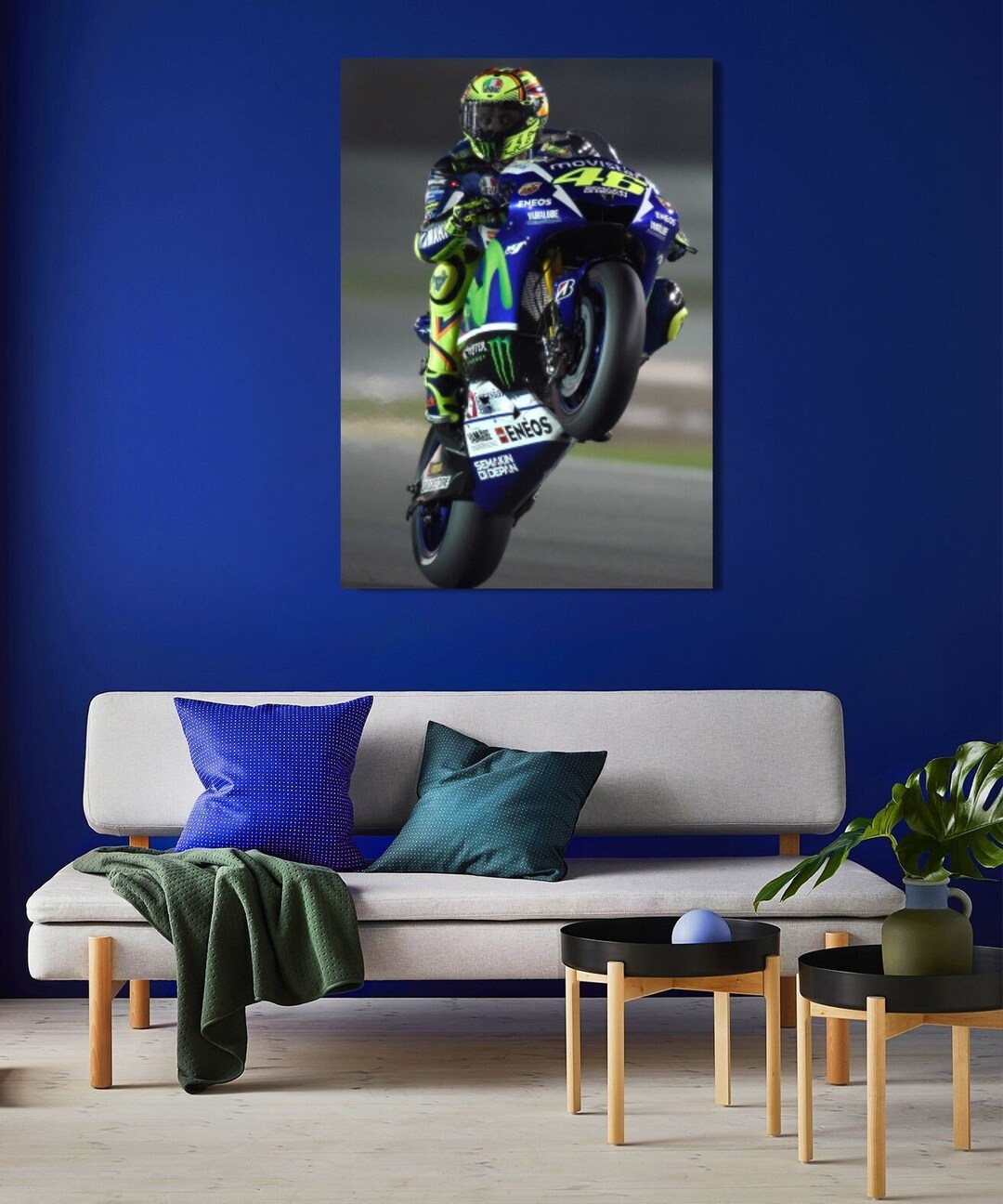 Valentino Rossi Canvas Wall Art Moto GP Racing Wall Art,man Cave ...