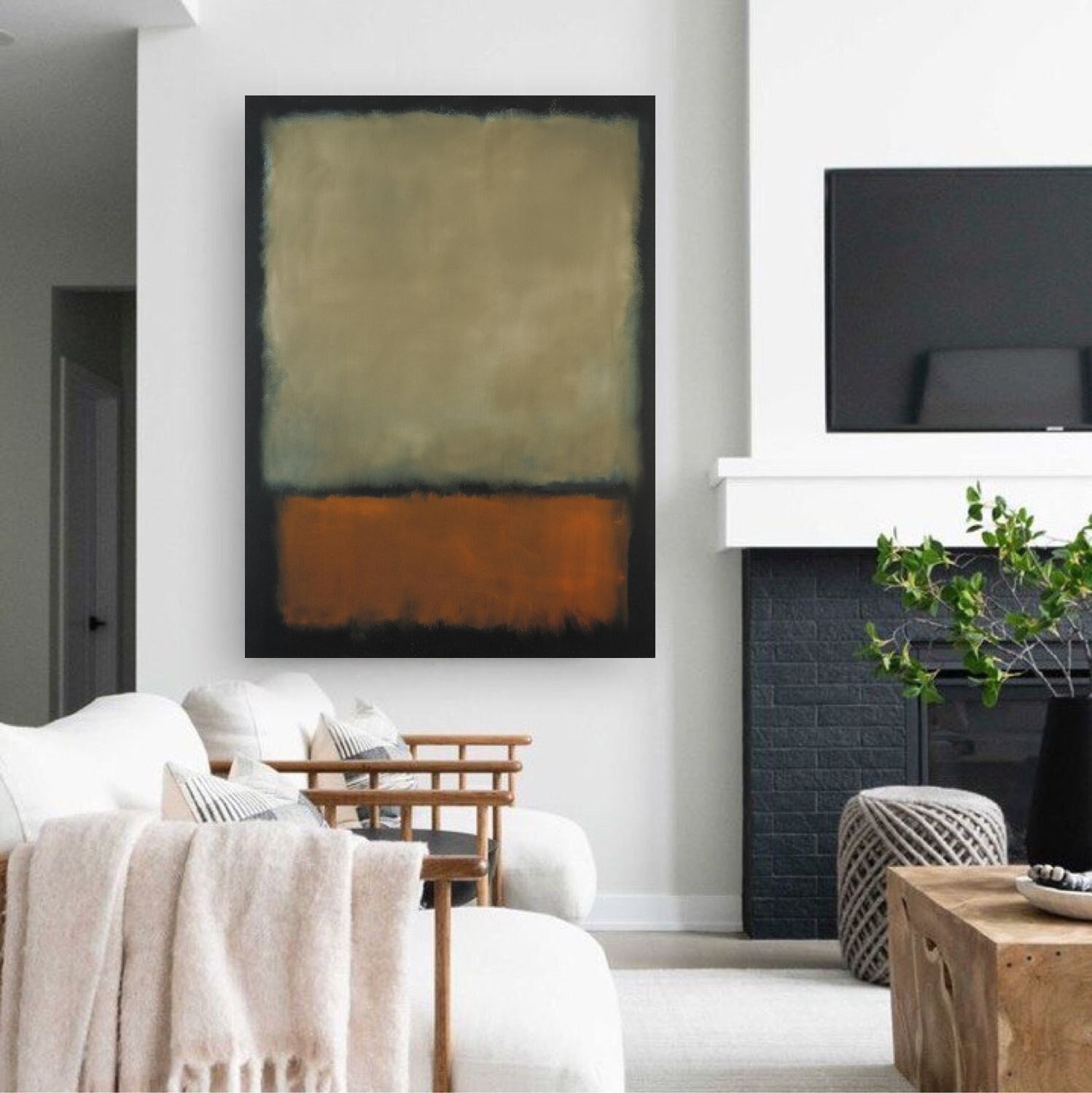 Mark Rothko Brown Modern Famous Paintings Print on Canvas Abstract Art ...