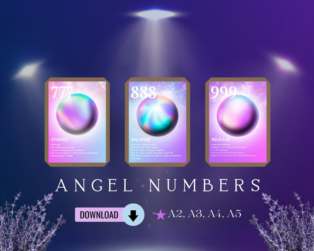 3 Angel Numbers Poster Aura Posters Mental Health Poster - Etsy Australia