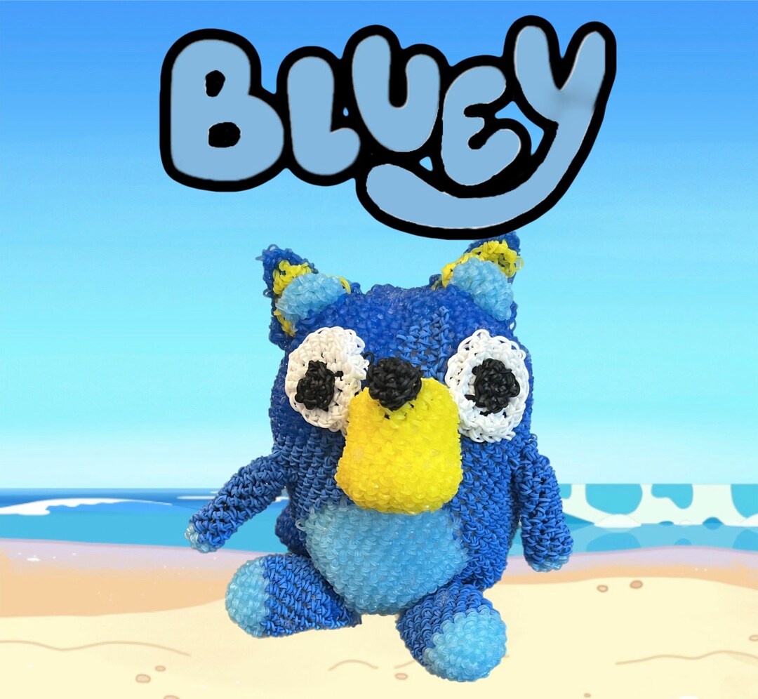 Loomigurumi Bluey glows in the Dark - Etsy