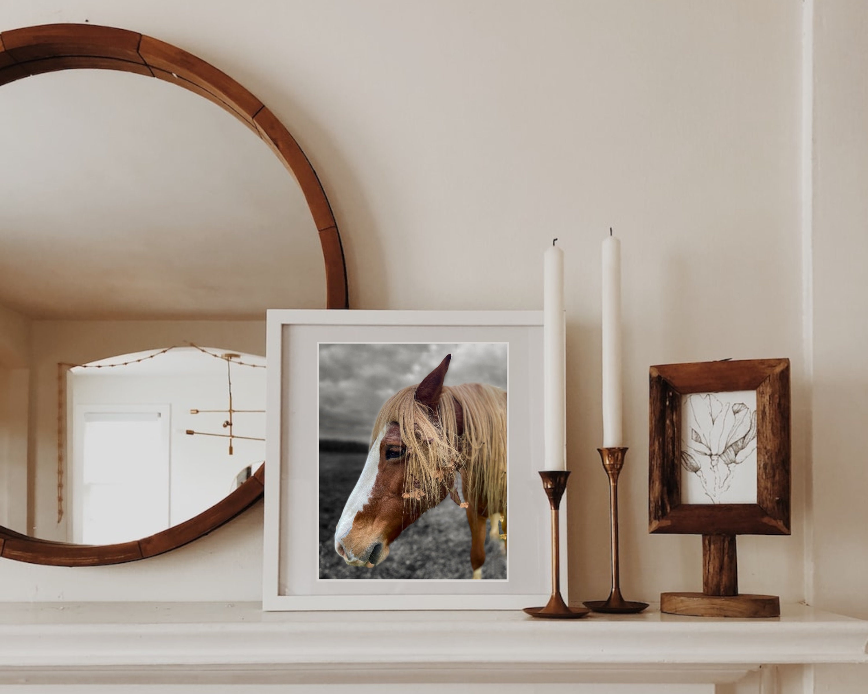 Horse Head Image Color Splash Digital Download Equine Art Print - Etsy