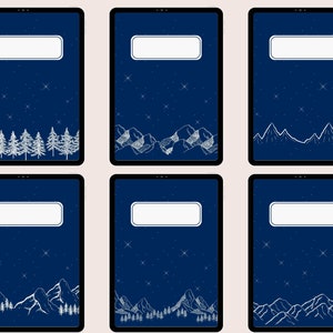 Starry Digital Notebook Covers | Instant Download PDF | Suitable for ...