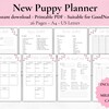 New Puppy Planner, Training, Checklists, Milestone Cards | Digital and ...