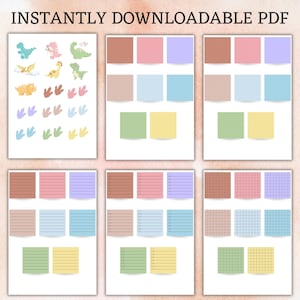 8 Digital Notebook Cover Adorable Dinosaurs With 60+ Stickers - Instant ...