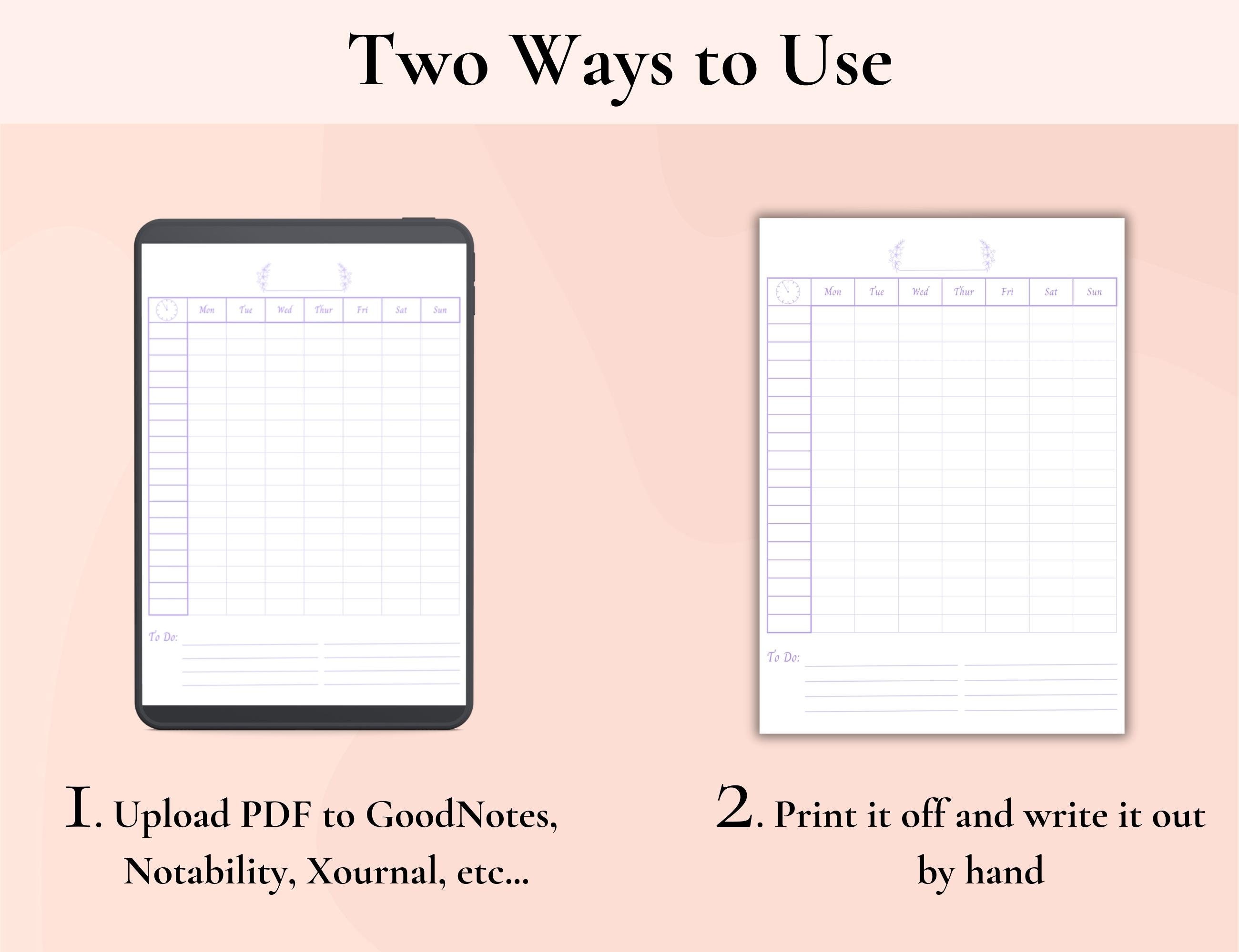 Weekly Time Blocking Planner Digital and Printable PDF 11 - Etsy
