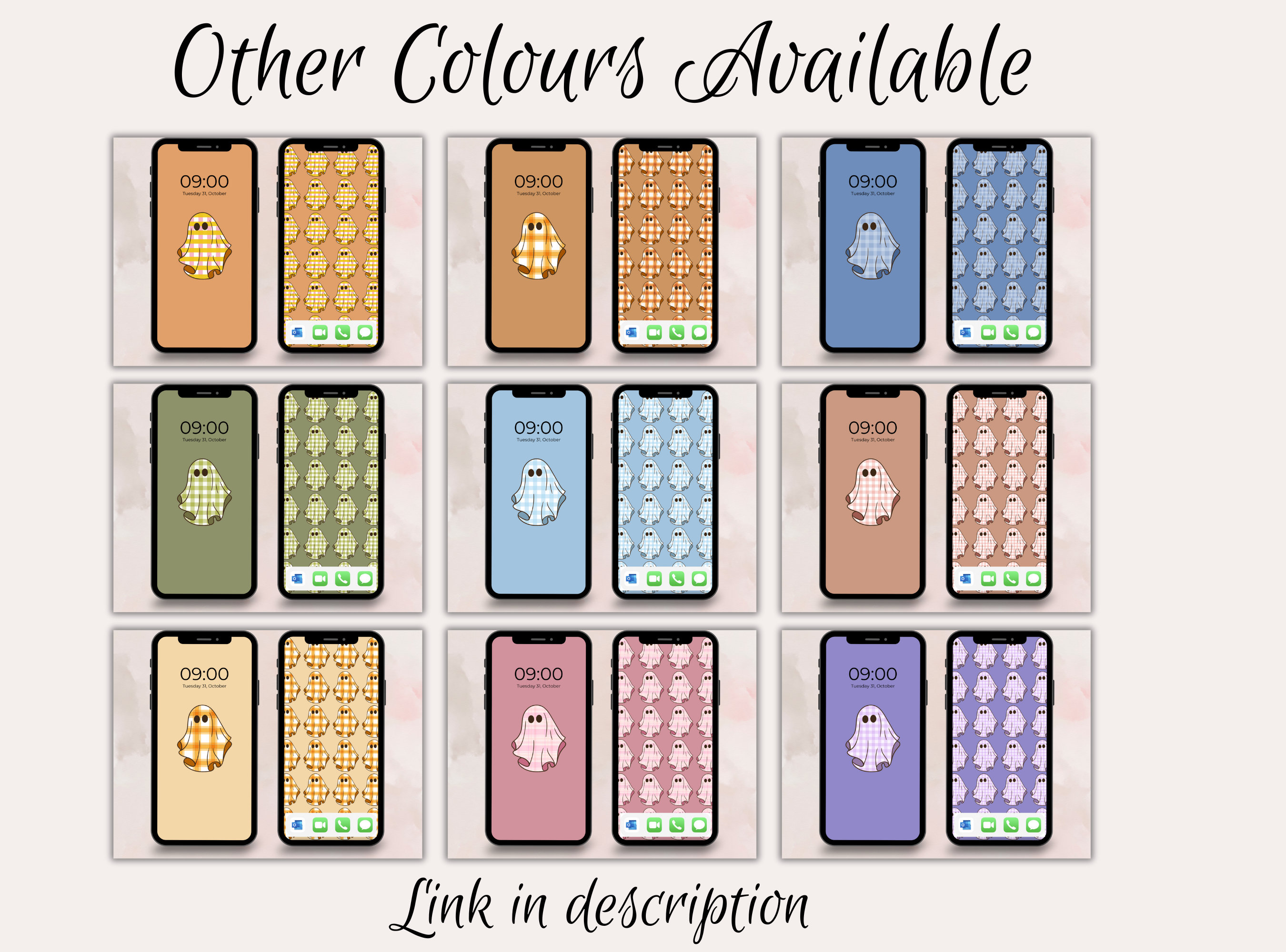 Light Blue Ghost Wallpaper, Halloween Wallpaper, iPhone Wallpaper, Cute ...