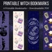 Printable Witch Bookmarks, Halloween Bookmark Set, Witch Core Aesthetic ...