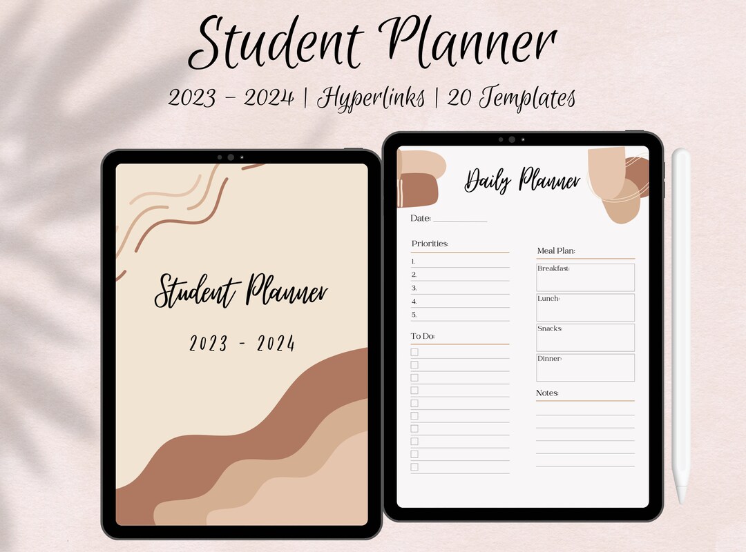 Digital Student Planner With Hyperlinks, Suitable for Goodnotes ...