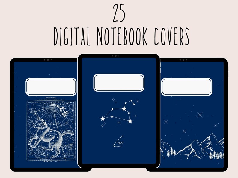Starry Digital Notebook Covers | Instant Download PDF | Suitable for ...