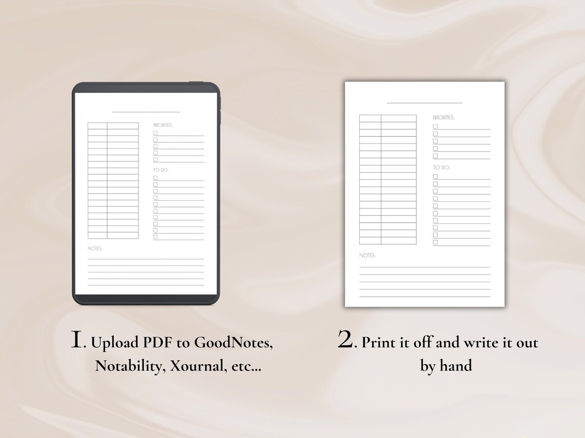 Minimalistic Daily Planner Instant Download Printable PDF Suitable for ...