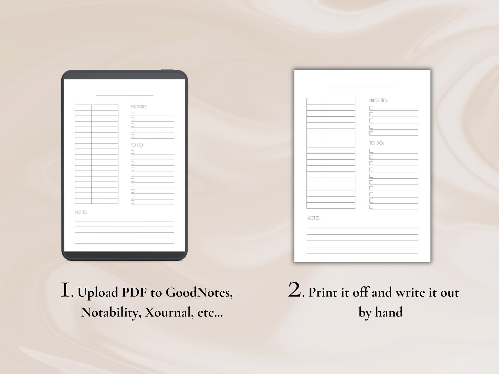 Minimalistic Daily Planner Instant Download Printable PDF Suitable for ...