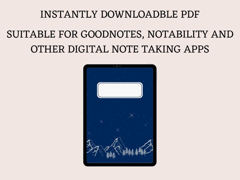 Starry Digital Notebook Covers | Instant Download PDF | Suitable for ...