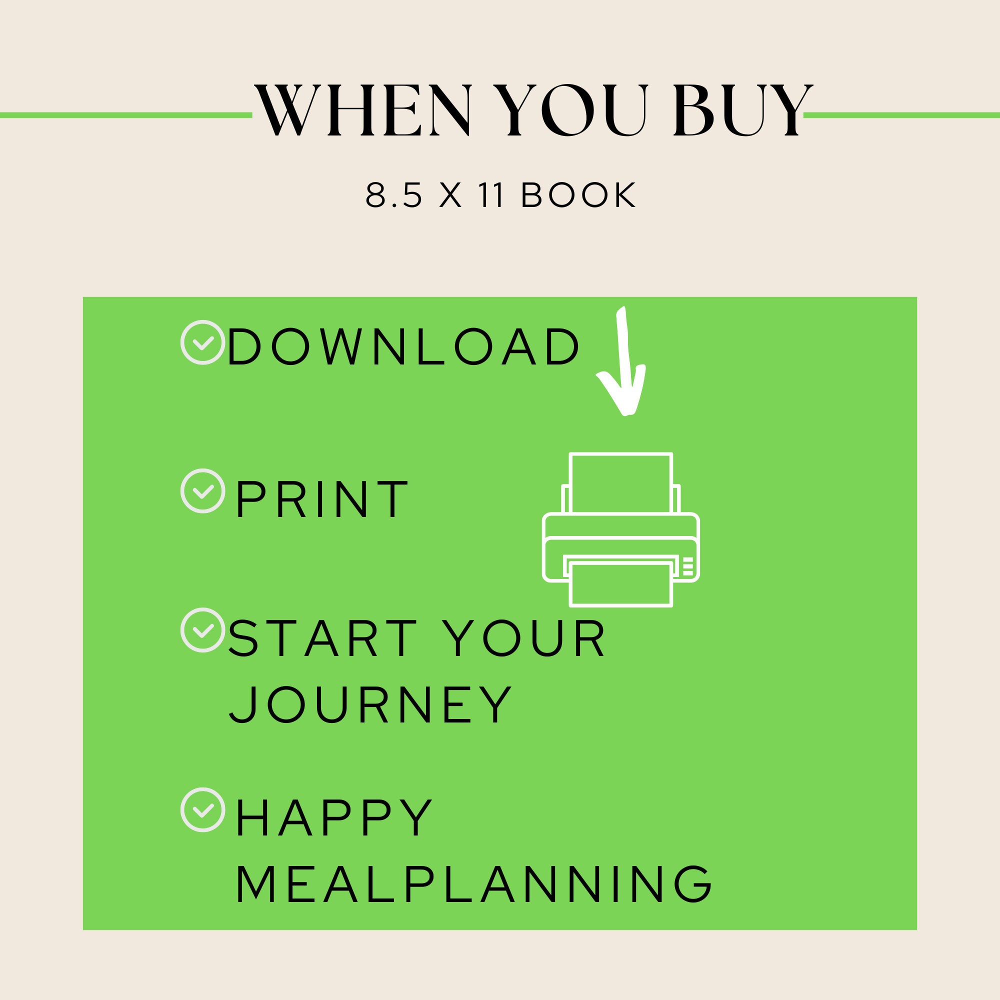 Plant-based Meal Planner: 4-week Printable Meal Plan, Grocery List, and ...