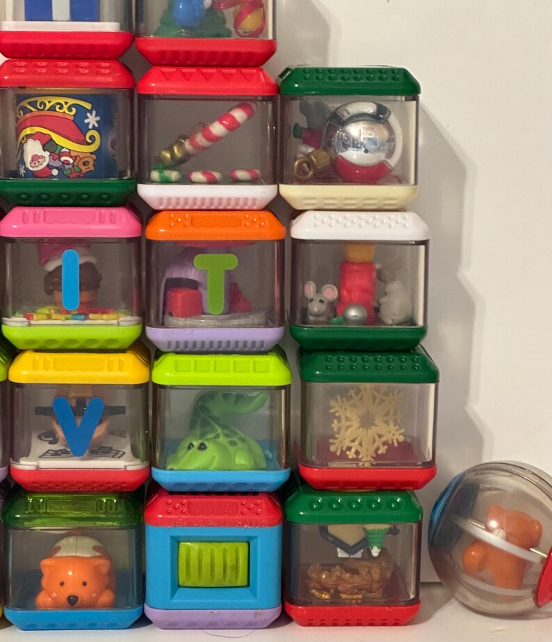 Fisher Price Peek A Blocks Mixed Set of 27 Animals Letters Sounds ...