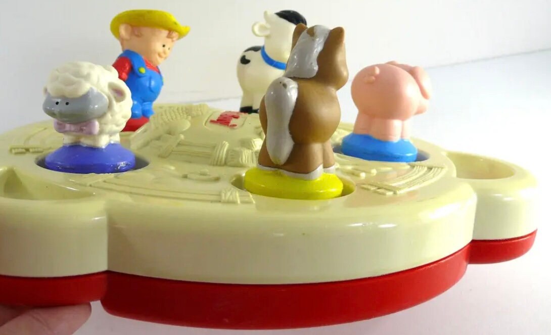 VINTAGE 1995 SEE N SAY in 3D Old Mcdonald's Cow Pig Horse Sheep Musical ...
